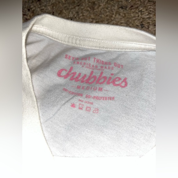 chubbies | Shirts | Chubbies White Shirt Medium | Poshmark